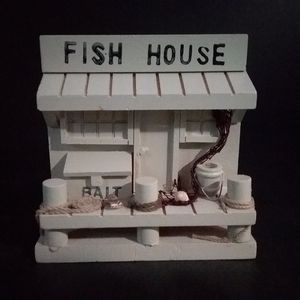 Office | 4 Wooden Fish House Box Desktop Drawer Organizer | Poshmark